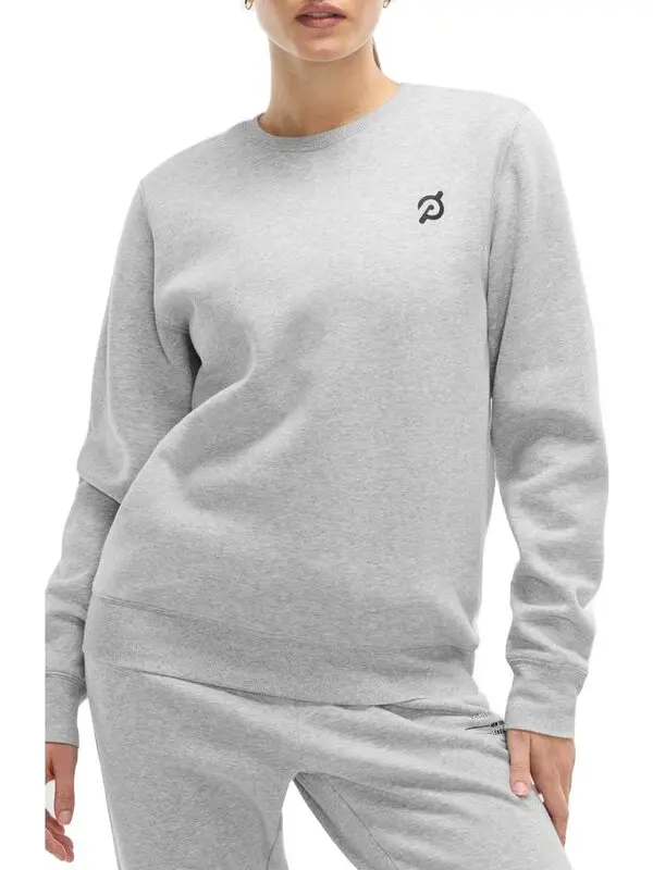 PELOTON Fleece Crewneck Sweatshirt - Heather Grey