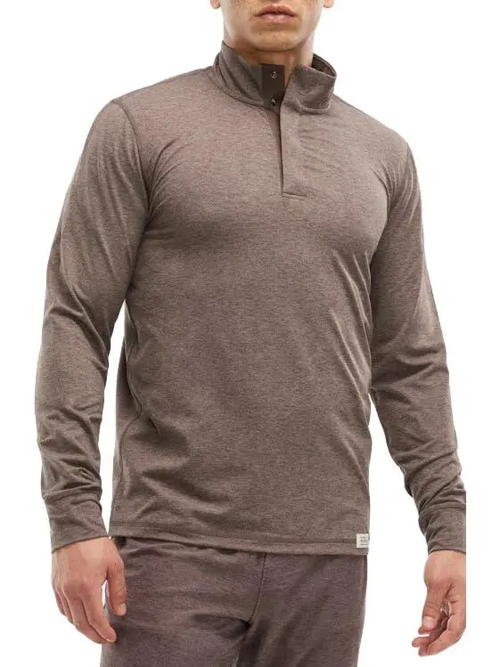 PELOTON Dreamblend Snap Placket Pullover - Cocoa