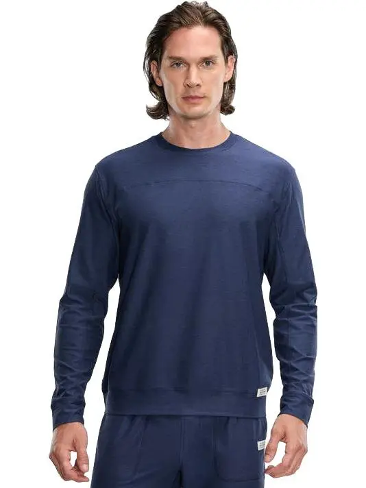 PELOTON Curved Yoke Pullover - Navy Blue