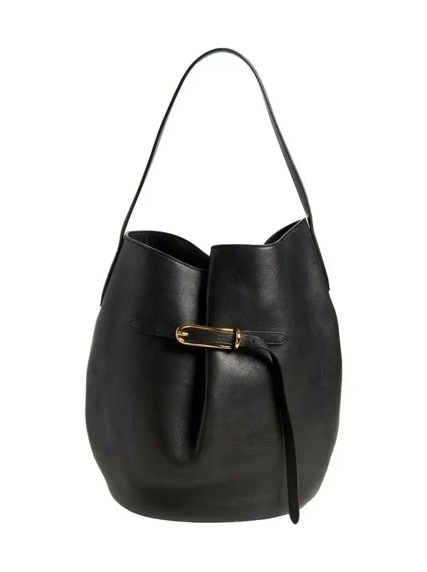 LIFFNER Large Belted Bucket Bag - Black