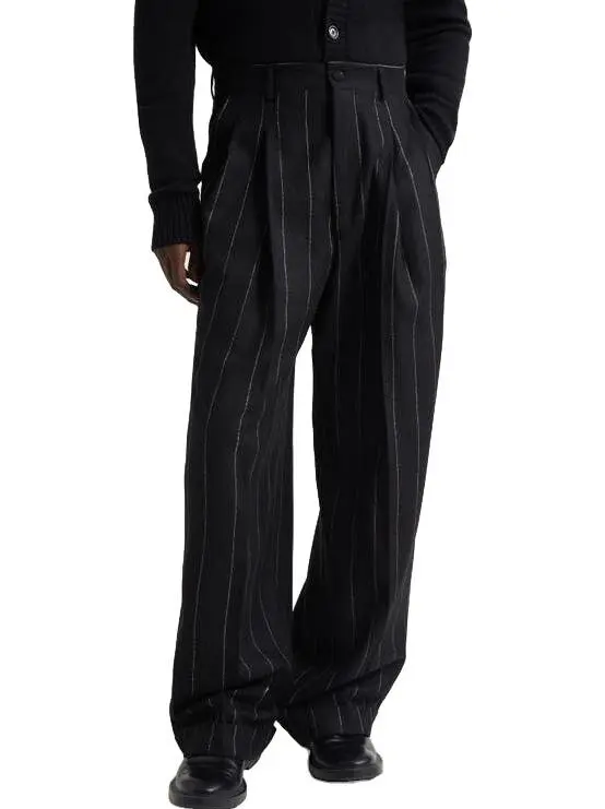Dolce & Gabbana Pinstriped Alpaca-blend Pleated Pants - S8051 Rigato