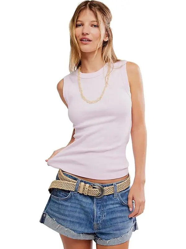 Free People We The Free Ribbed Cotton Tank Top - Tiny Dancer