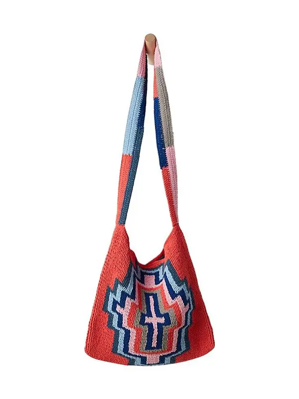 Free People Bek + Meri Cross Tote - Coral Mix