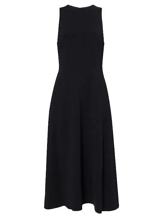 Theory Sleeveless Woven Midi Dress - Black