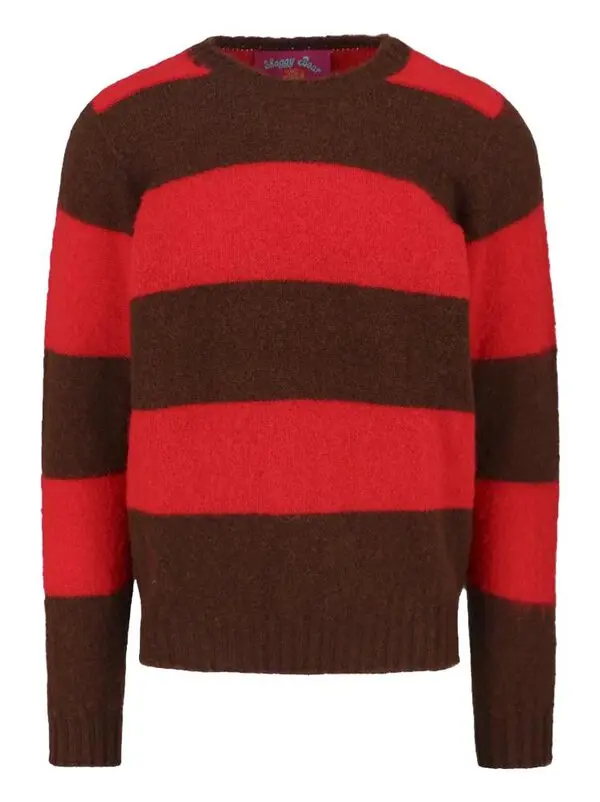 Howlin' Shaggy Bear Chunky Stripes Sweater - Brown