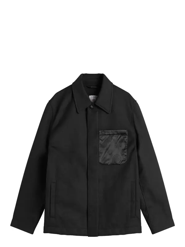 Casablanca Bonded Techno Wool Workwear Shirt Jacket - Black