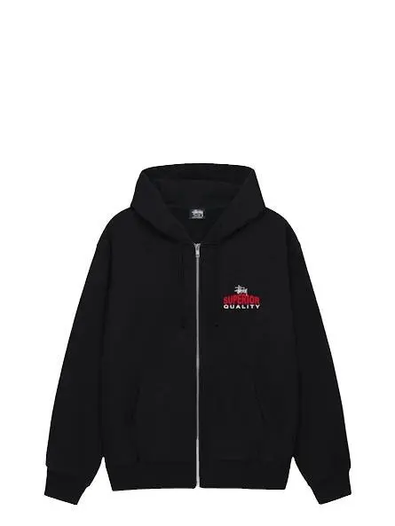 StÜssy Superior Quality Zip Hoodie - Black