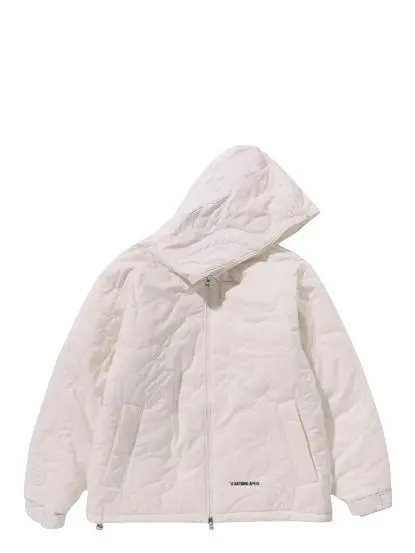 BAPE Line Camo Quilted Shark Jacket - Ivory