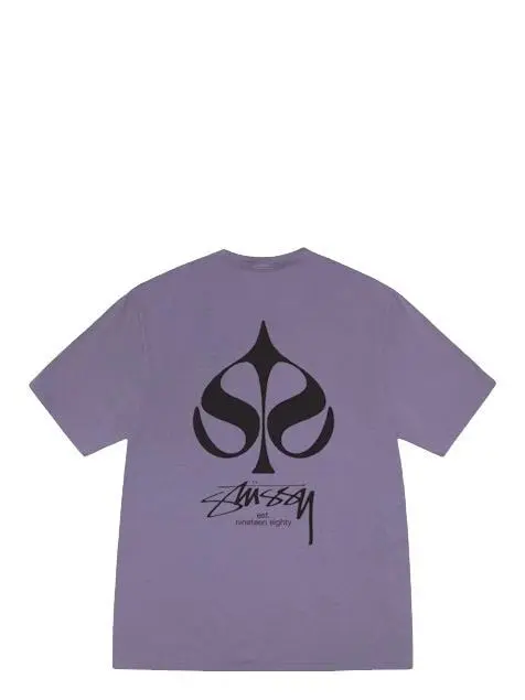 StÜssy Spade Pigment Dyed Tee Shirt - Grape