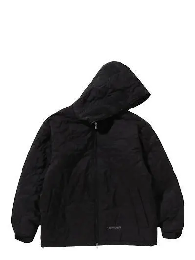 BAPE Line Camo Quilted Nylon Shark Full Zip Jacket - Black