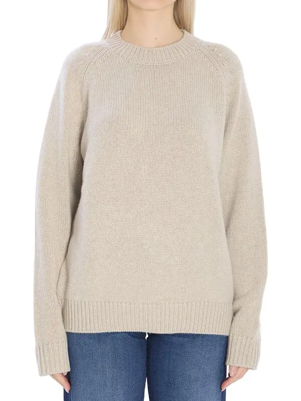 LISA YANG Anine Crew-neck Cashmere Sweater - Beige