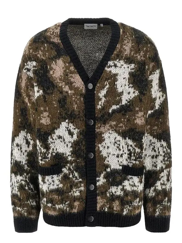 Carhartt Work In Progress Cardigan - Wild Dog Jacquard