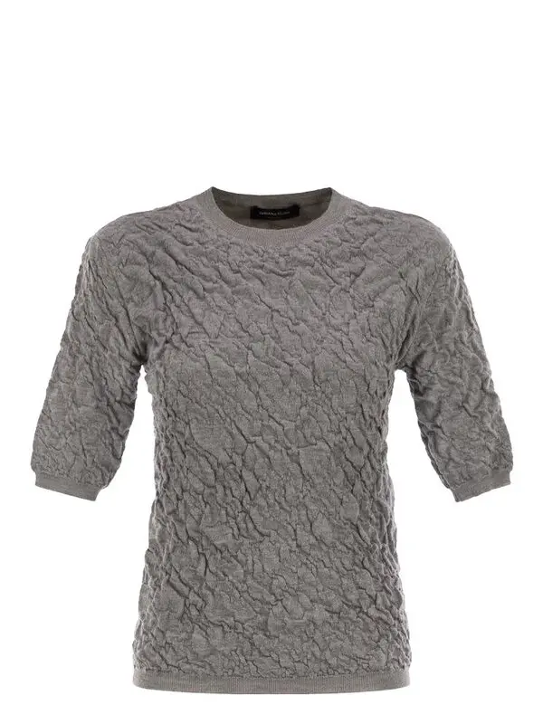Fabiana Filippi Slim-fit Embossed Jumper - Grey