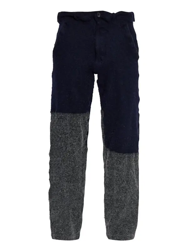 Comme Des Garçons Wool Trousers - Navy Blue