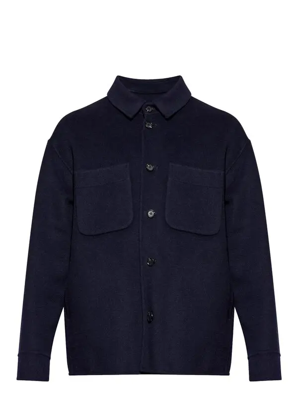 Add Wool And Cashmere Jacket - Navy Blue