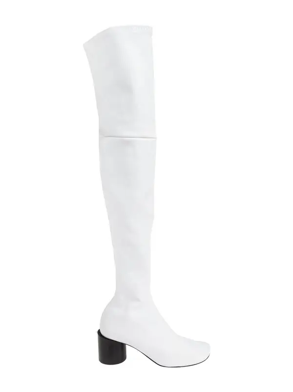 JIL SANDER Leather Knee-high Boots - White