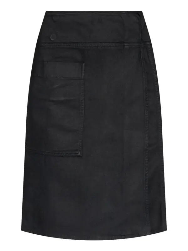 LEMAIRE Pencil Denim Midi Skirt - Black
