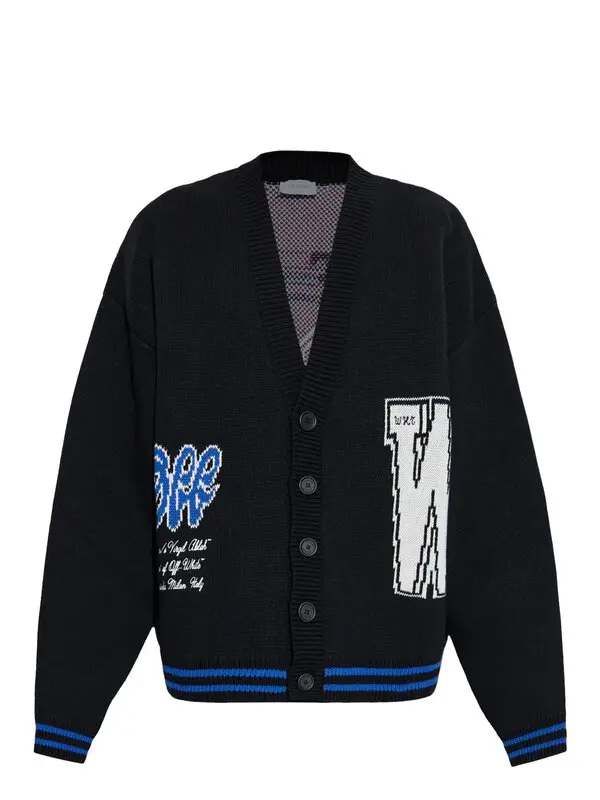Off-White Logo Cardigan - Black