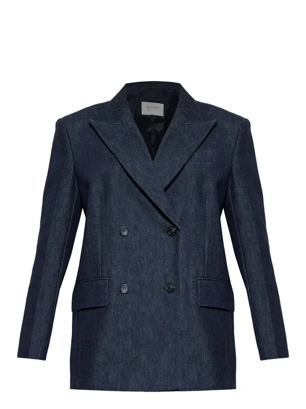 Sportmax Ancella” Denim Blazer - Navy Blue