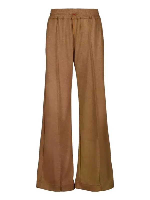120% Lino Drawstring Teddy Trousers - Brown