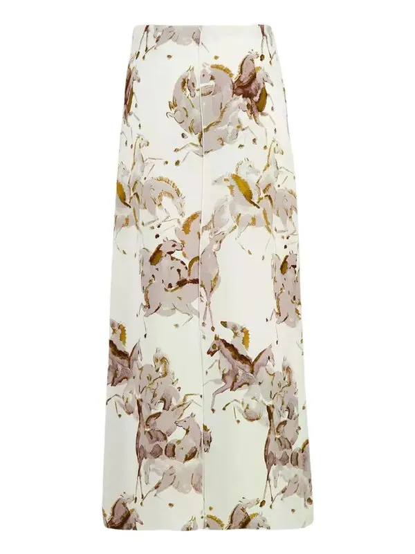 Altuzarra Printed Midi Skirt - White