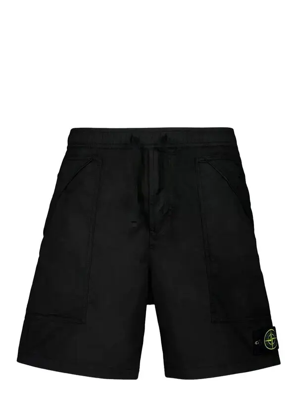Stone Island Logo-patch Shorts - Black
