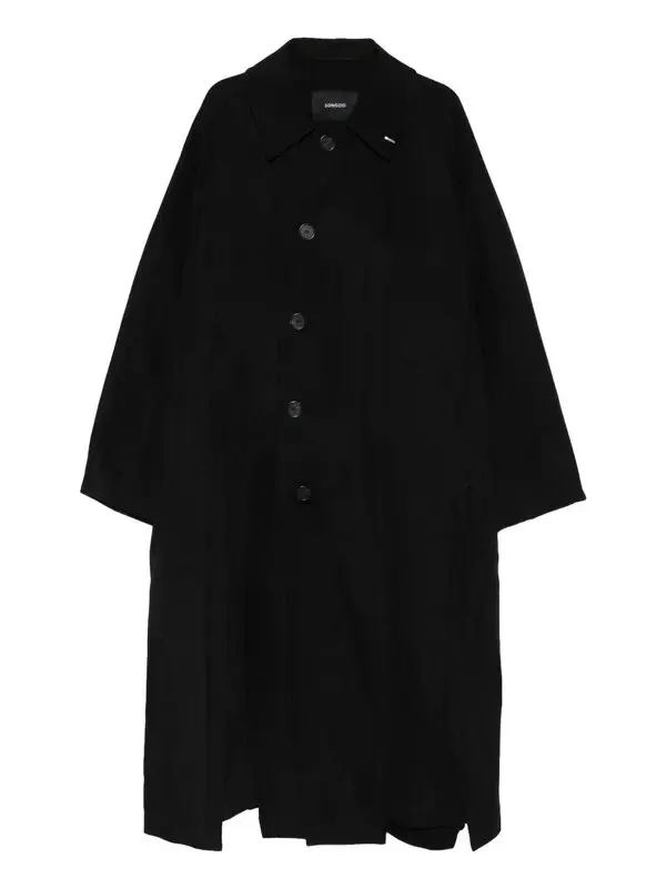 SONGZIO Cut-out Asymmetric Coat - Black
