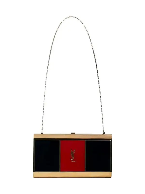 Saint Laurent Cassandre Two-tone Minaudière - Gold