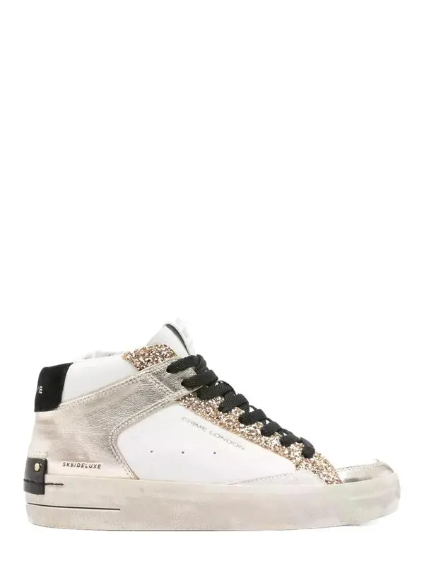 CRIME LONDON Deluxe High Top Sneakers - White
