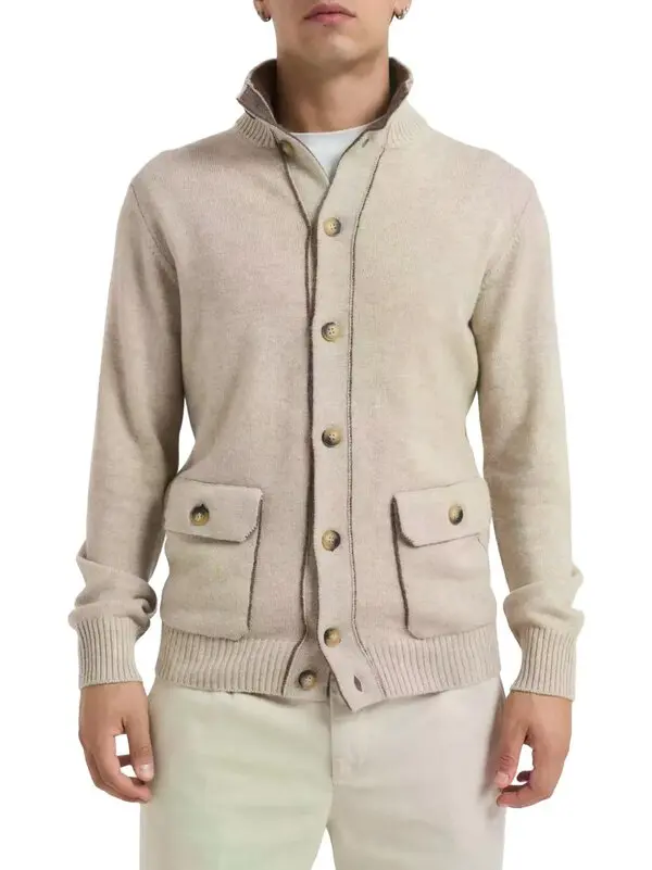 KANGRA Buttoned Cardigan - Neutrals