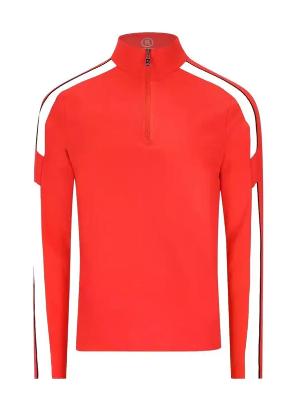 Bogner Stripe Zip T-shirt - Red