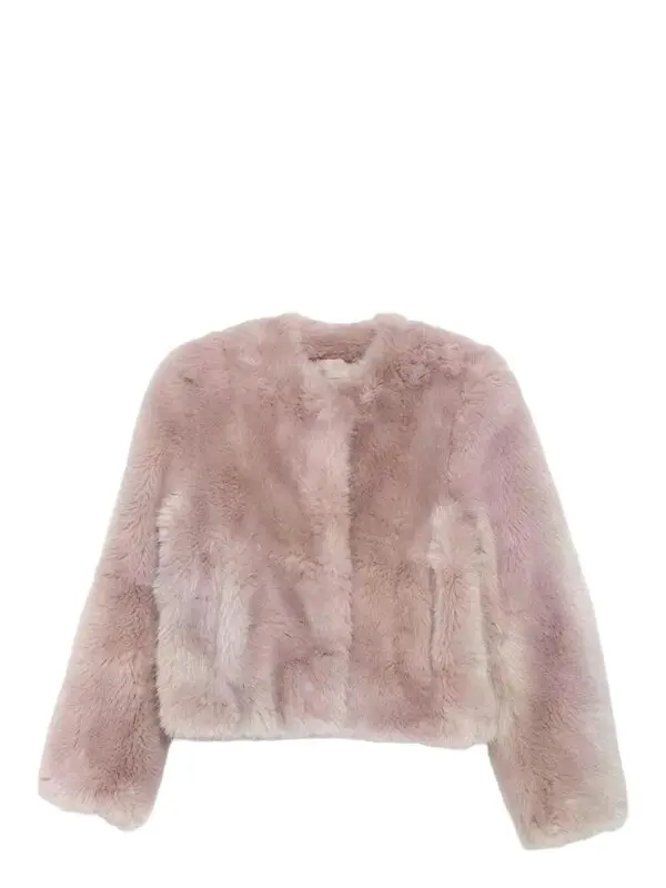 STAND STUDIO Halle Faux Fur Jacket - Pink