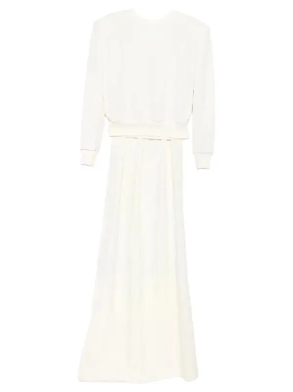 Magda Butrym Belted Knitted Dress - White