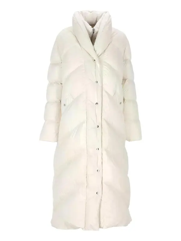 Add Buttoned Padded Coat - Neutrals