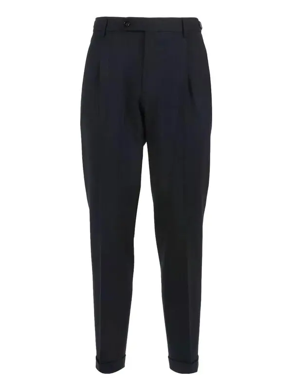 BERWICH Pleated-front Trousers - Black