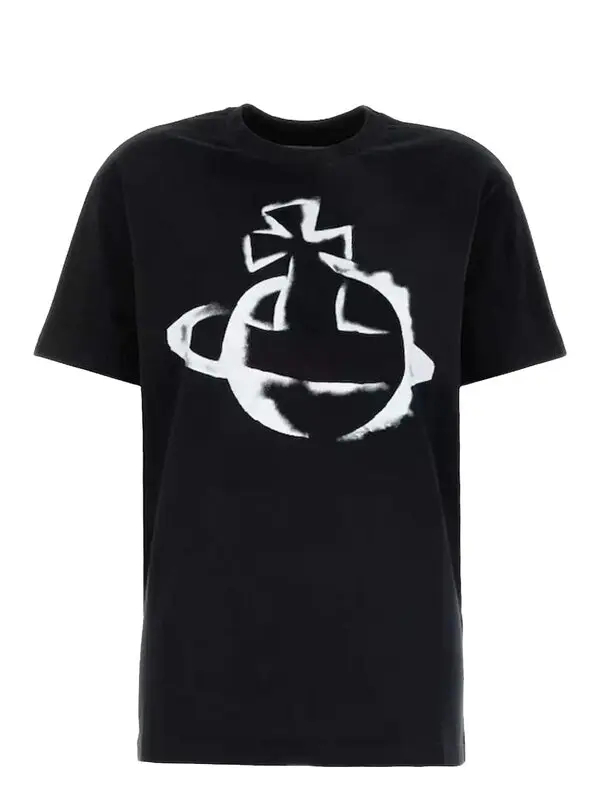 VIVIENNE WESTWOOD Logo Cotton T-shirt - Black