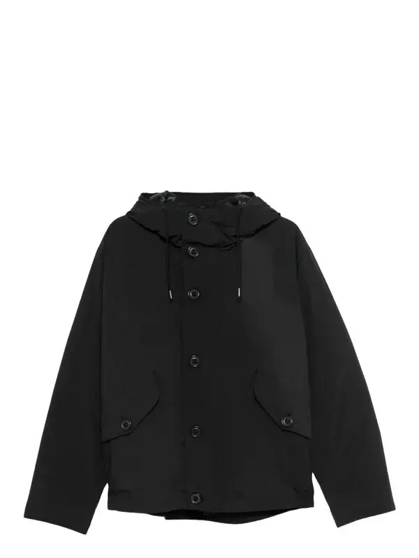C.P. COMPANY Hooded Buttoned Jacket - Black