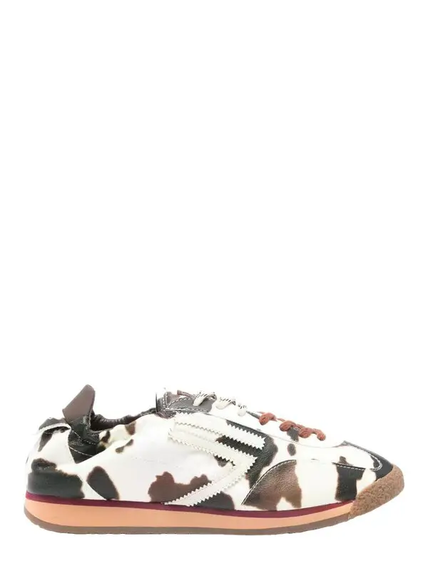 PURAAI Panther Cow Leather Sneakers - White