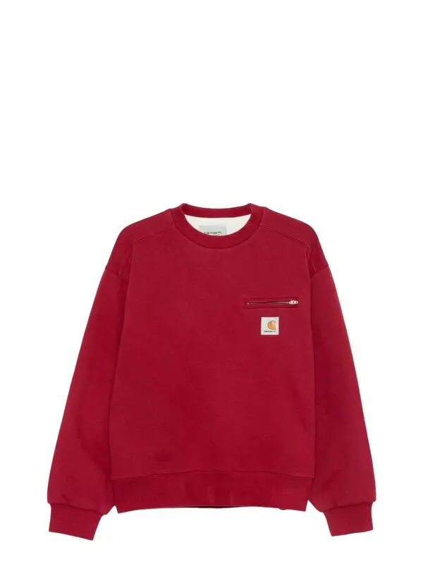 Carhartt Work In Progress Detroit Logo-appliqué Sweatshirt - Red