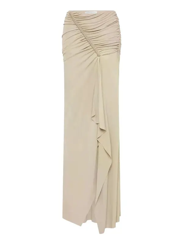 Christopher Esber Shibari Ruched Maxi Skirt - Neutrals