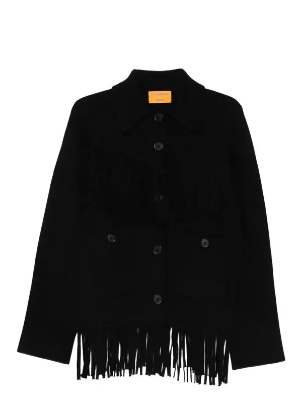 Guest In Residence Fringed Wool Jacket - Black