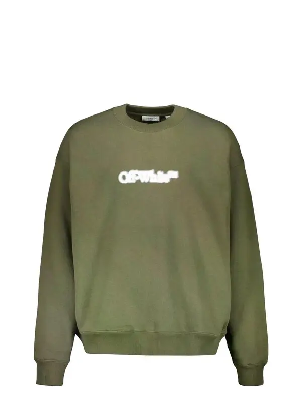 Off-White Logo Long-sleeved Sweatshirt - Green