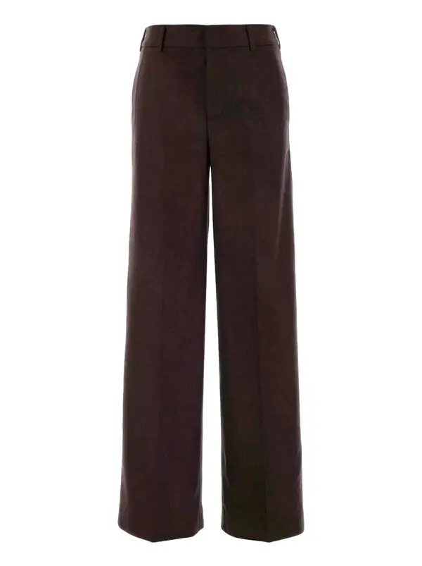 PT TORINO Pressed-crease Palazzo Pants - Brown