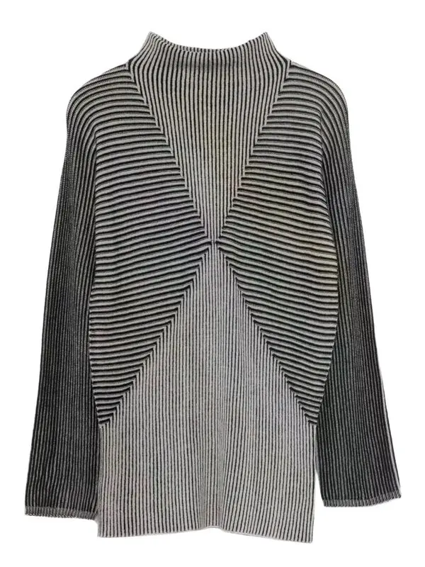 Emporio Armani Striped Sweater - Grey