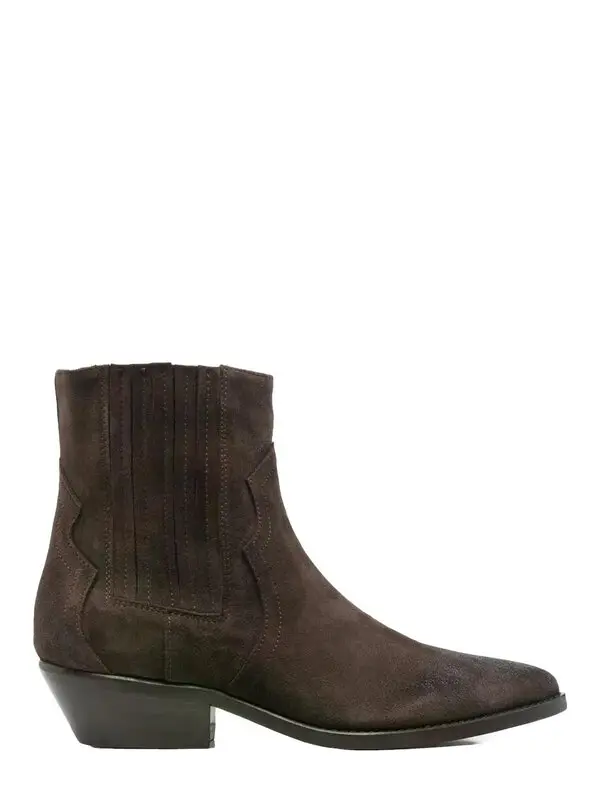 JULIE DEE Leather Boots - Brown
