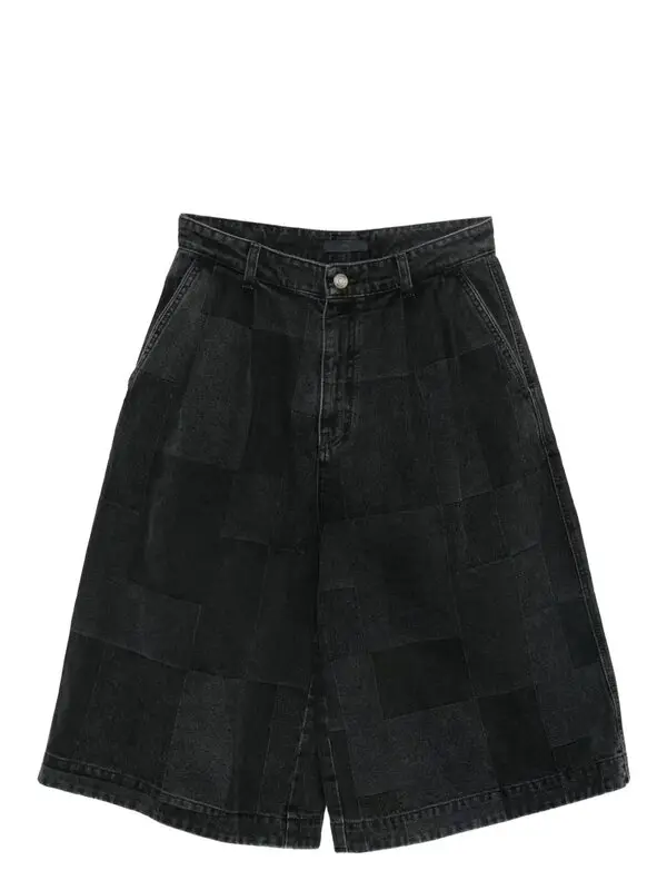 JUUN.J Patchwork Bermuda Shorts - Black