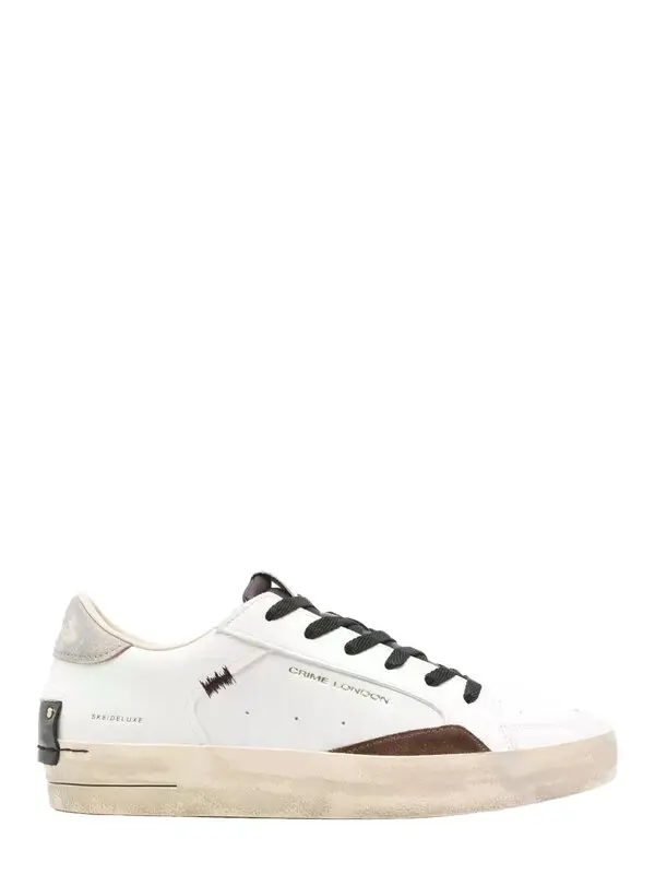 CRIME LONDON Sk8 Deluxe Panelled Sneakers - White