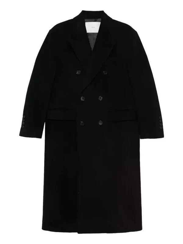 DUNST Tailored Double-breasted Coat - Black