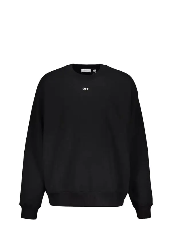 Off-White Round-collar Sweatshirt - Black