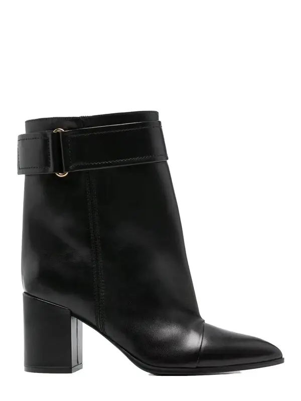 LELLA BALDI Buckled Ankle Boots - Black